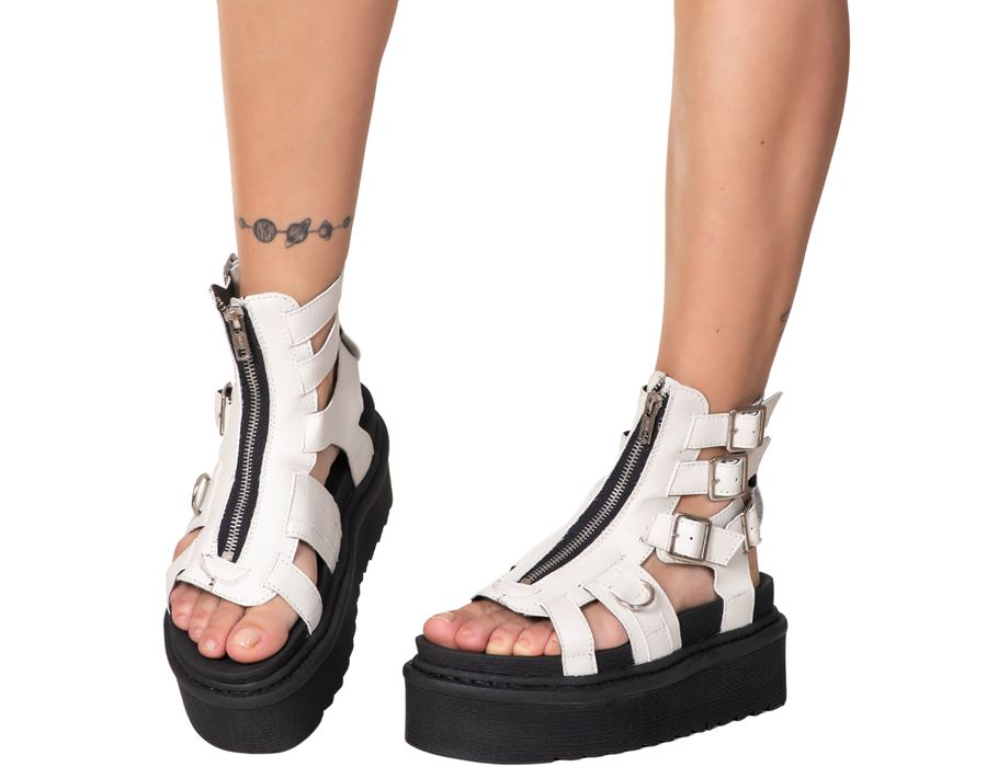 Sandália Plataforma Estilo Veggie Lucrétia Creme | ESTILO VEGGIE SHOES