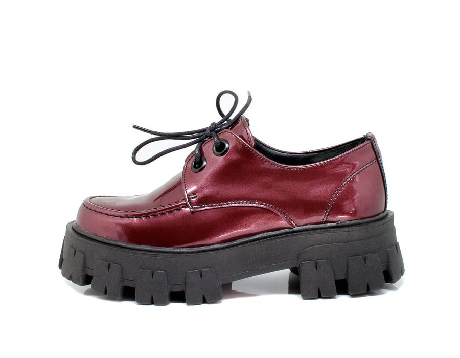 Sapato Oxford Tratorado Estilo Veggie Brenna Vinho Malbec | ESTILO ...