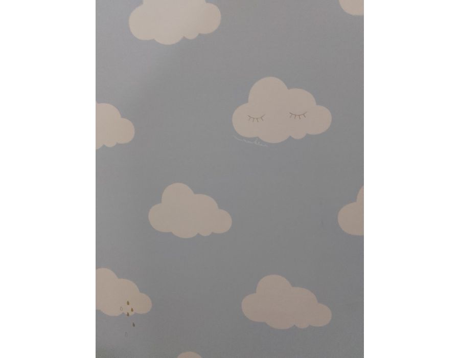 PAPEL DE PAREDE FOFURA BABY FF4013 NUVENS AZUL | Fechacom