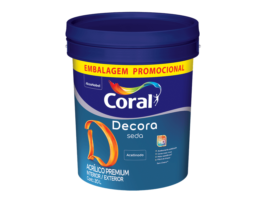 Acr.decora Seda Branco Ac Coral Balde 20L | Feira Tintas