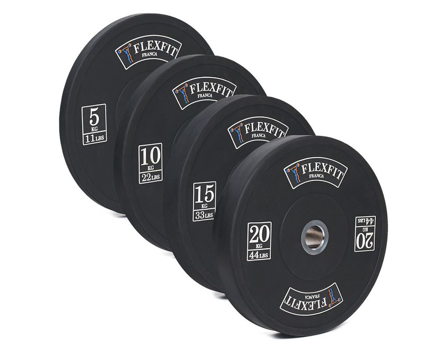Kit Anilha Bumper Olímpica Crossfit 100kg (4x5+4x10+2x20) | Flexbe Fitness