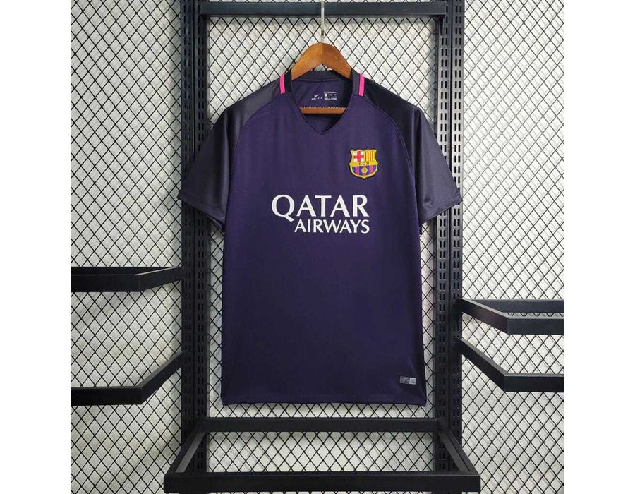 Camisa Retrô Barcelona Away 16/17- Roxa | Tailandesas Atacado