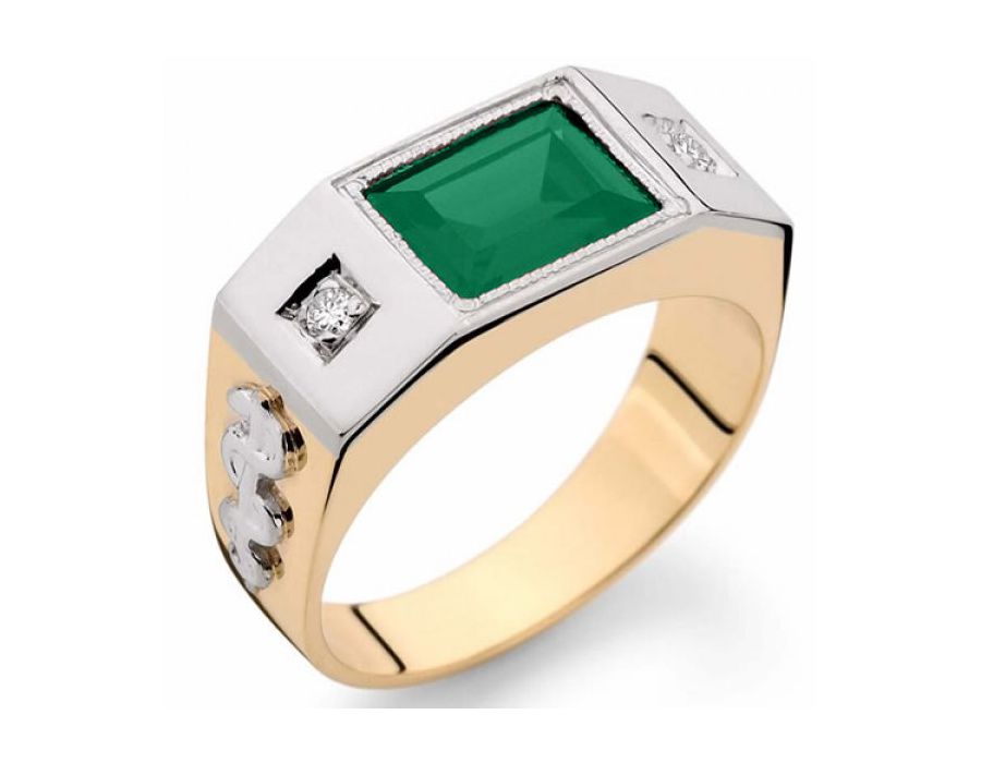 Anel de Formatura em Ouro 18k com Pedra Carre e Diamantes | Helder ...