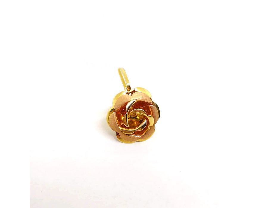 Pingente Flor em Ouro 18k Rosê e Amarelo | Helder Joalheiros