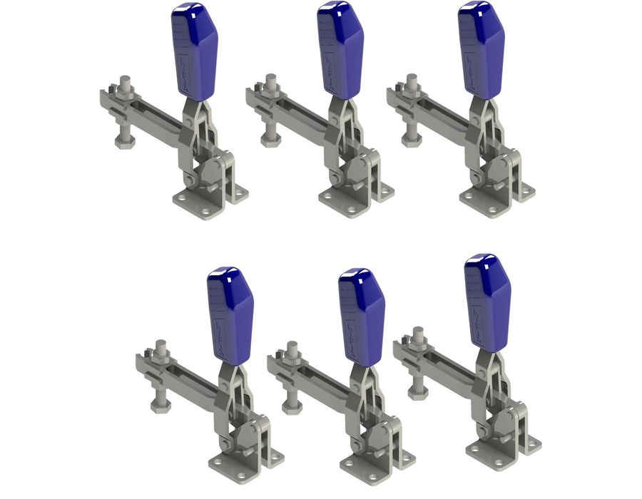 Kit 6 Peças Grampo de Aperto Rápido Vertical KIFIX KF011 DBL 315Kgf 100 ...