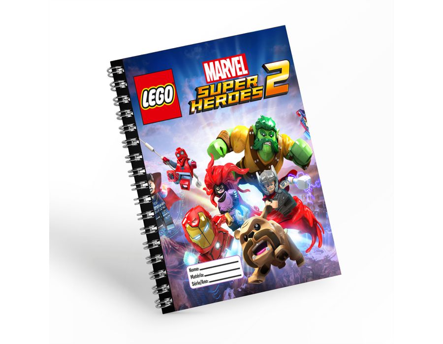 ADESIVO DE CADERNO SUPER HEROIS LEGO | KRadesivos