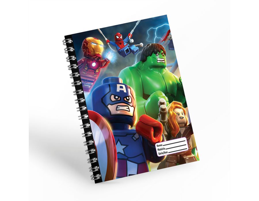 ADESIVO DE CADERNO SUPER HEROIS LEGO | KRadesivos