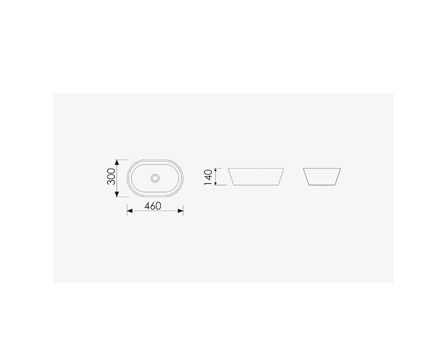 Cuba de Apoio Fiori Oval 450X300 Branco 55CB14-1FB - Loja Gomes