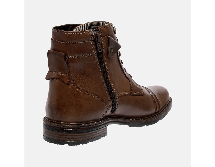 Bota Urbana em Couro Mega Boots Chocolate-Café 50002 | Mega Boots ...