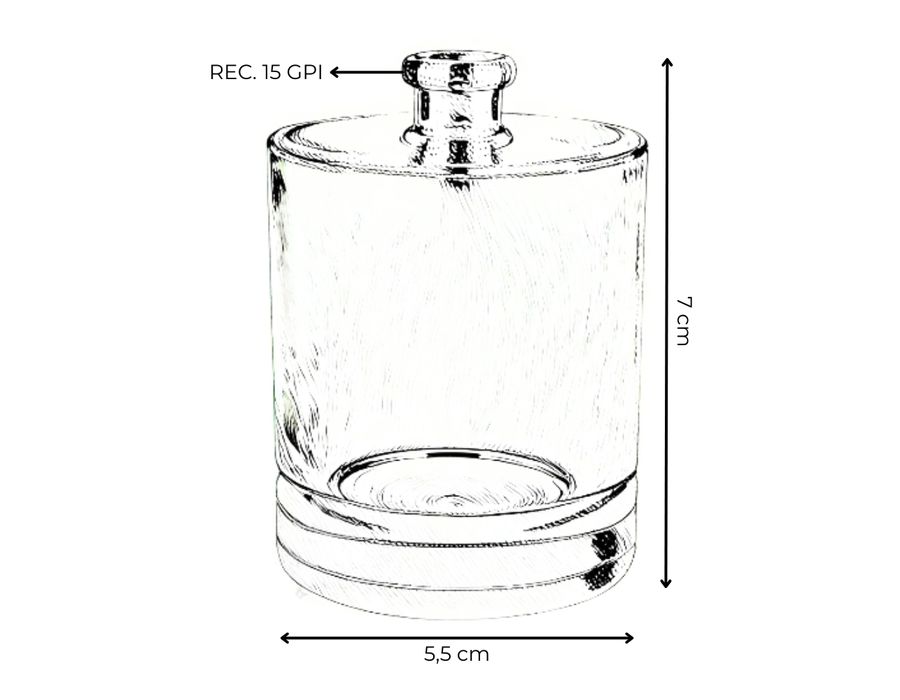 FRASCO CIL PICOLO 60ML REC.15/GPI TRANSPARENTE | MEGA ESSENCIAS