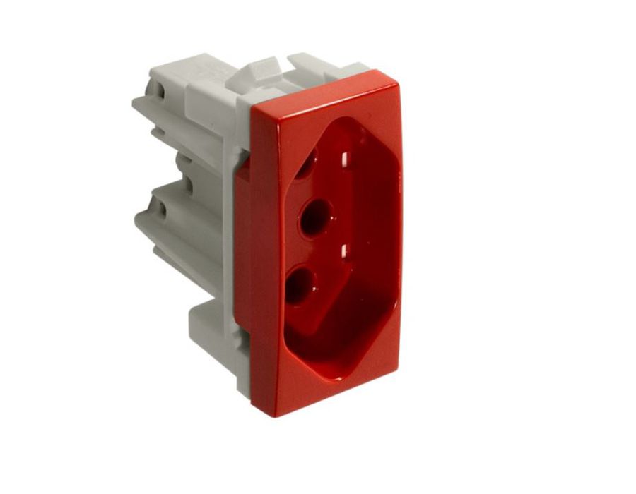 Módulo Tomada 2P + T Padrão NBR 20A Vermelha Alumbra - Inova Pro ...