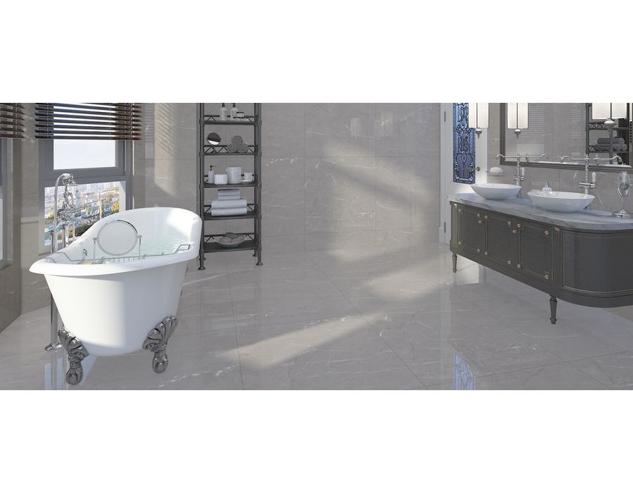 Porcelanato Delta Armani Grigio Polido 90X90 | DELTAMIL PORCELANATOS