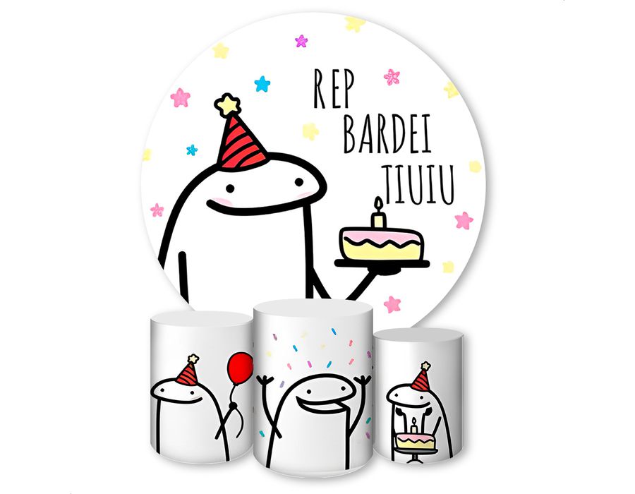 Capa Painel + Trio Capas Cilindros Sublimados Tema Flork 1075 | Painel ...