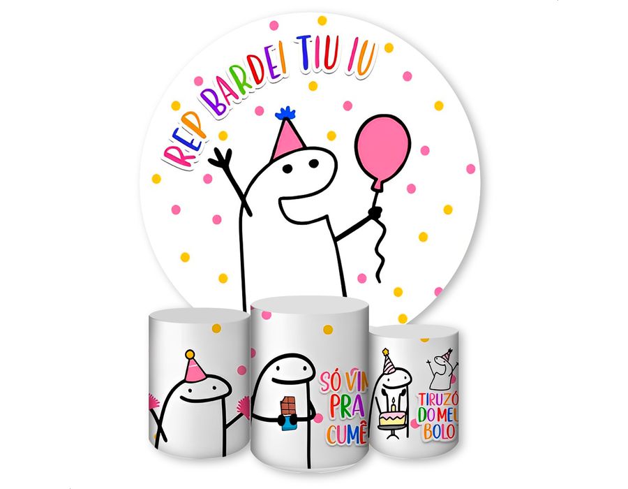 Capa Painel + Trio Capas Cilindros Sublimados Tema Flork 1641 | Painel ...