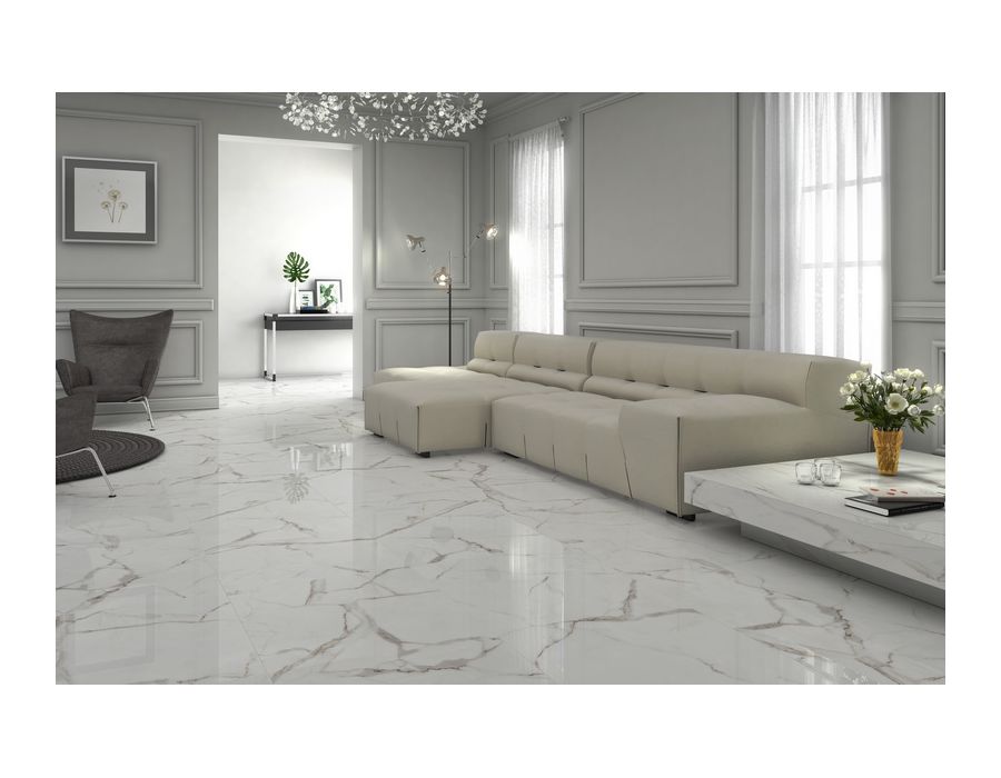 Porcelanato Calacata Polido 62x121 Damme | Piso de Pedra Curitiba