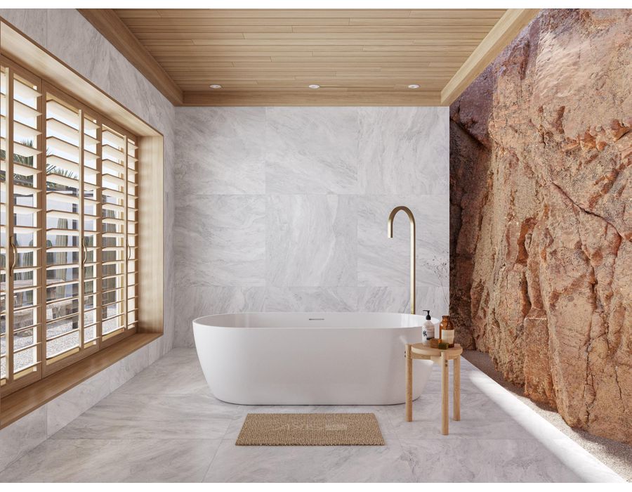 Porcelanato Light Marble Wh Matte 90x90 Roca | Piso de Pedra Curitiba