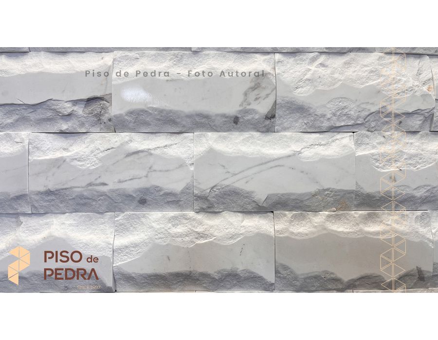Revestimento Mármore Branco Piguês 10x20 cm | Piso de Pedra Curitiba