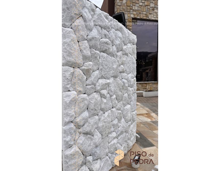 Pedra Moledo Branca Irregular | Piso de Pedra Curitiba