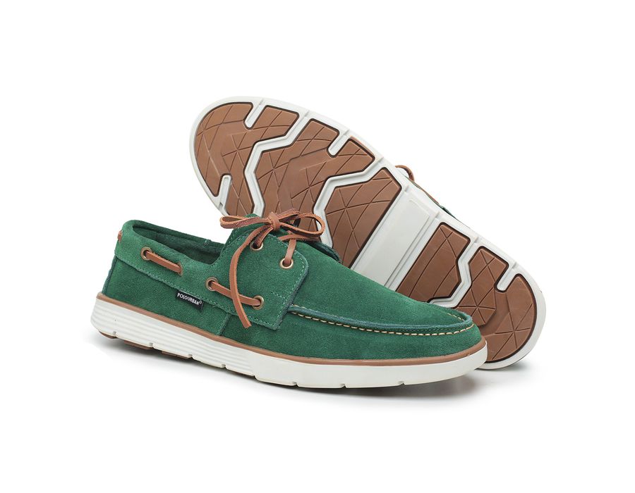 Mocassim Masculino Dockside Top Sider Camurça - Verde | POLO URBAN