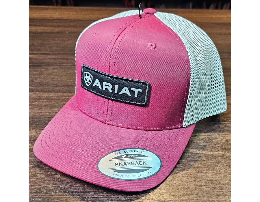 Boné Ariat Vermelho & Cinza Logo Preta | PROTEC HORSE - A LOJA DOS ...