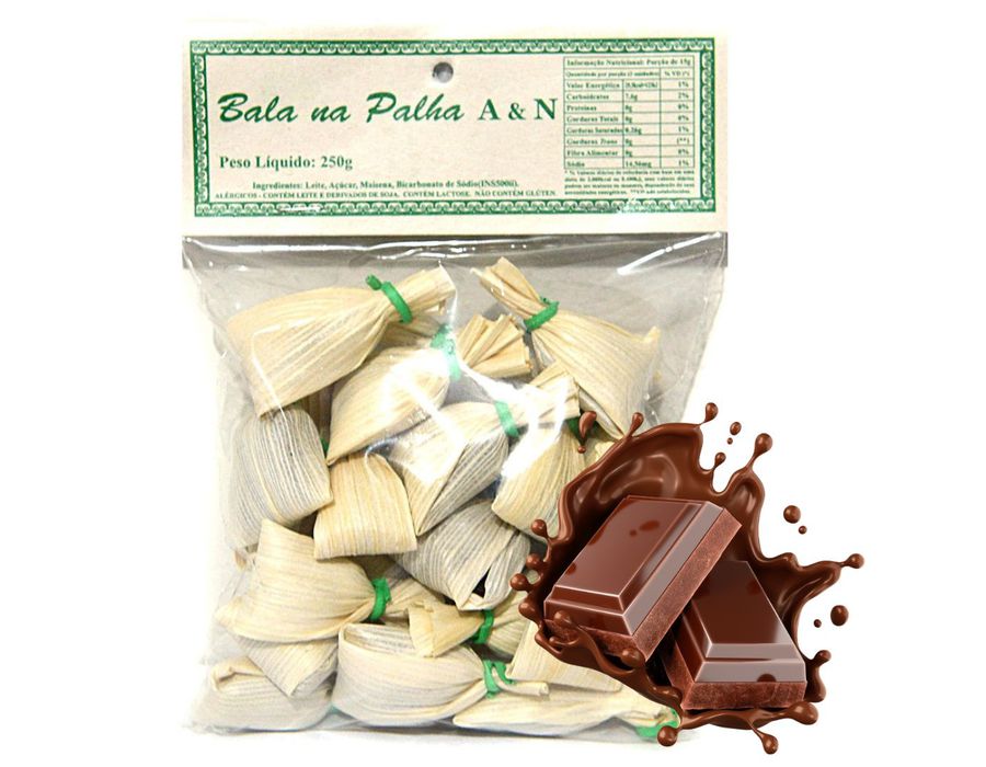 BALA NA PALHA SABOR CHOCOLATE | Vim da Canastra