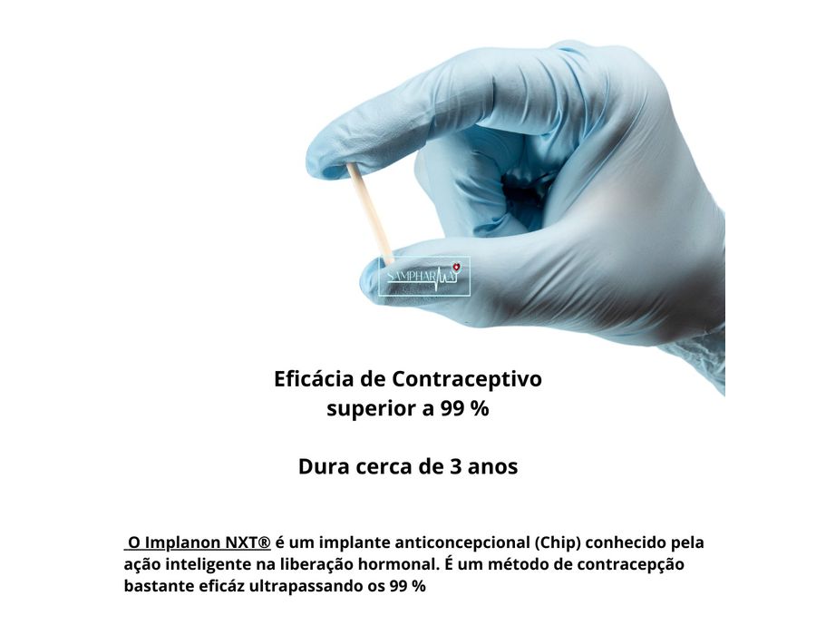 Implanon NXT 68mg, caixa com 1 implante de uso subcutâneo + 1 aplicador ...