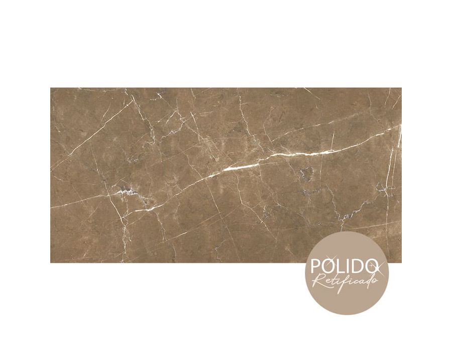 Piso Polido Borda Reta Soberano Brown Formigres 60x120 L01 | Santa ...