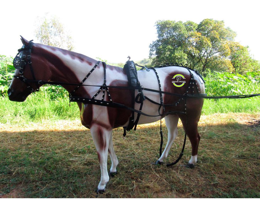 Arreio de Charrete em Fita de Nylon Bombado | SELARIACURRAL