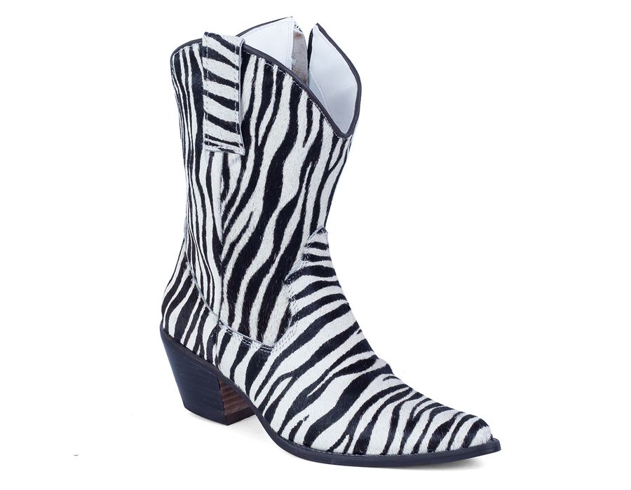Bota Texana Feminina Couro Zebra - Silverado Botas | SILVERADO BOTAS