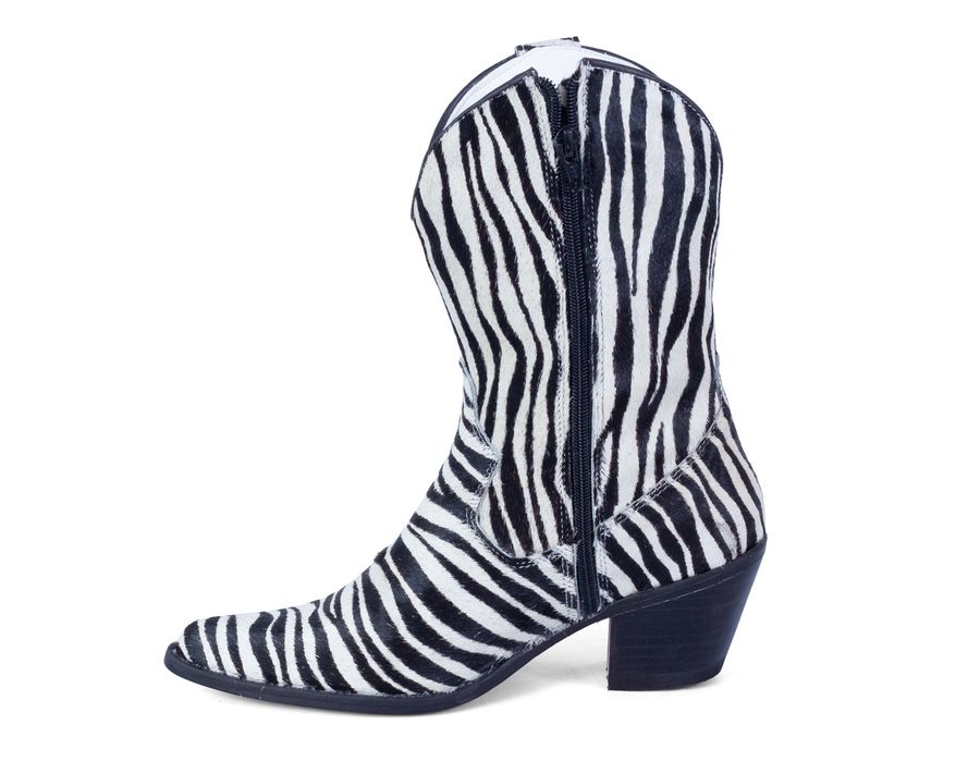 Bota Texana Feminina Couro Zebra - Silverado Botas | SILVERADO BOTAS