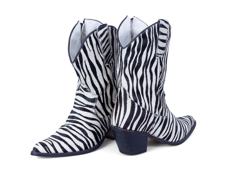 Bota Texana Feminina Couro Zebra - Silverado Botas | SILVERADO BOTAS