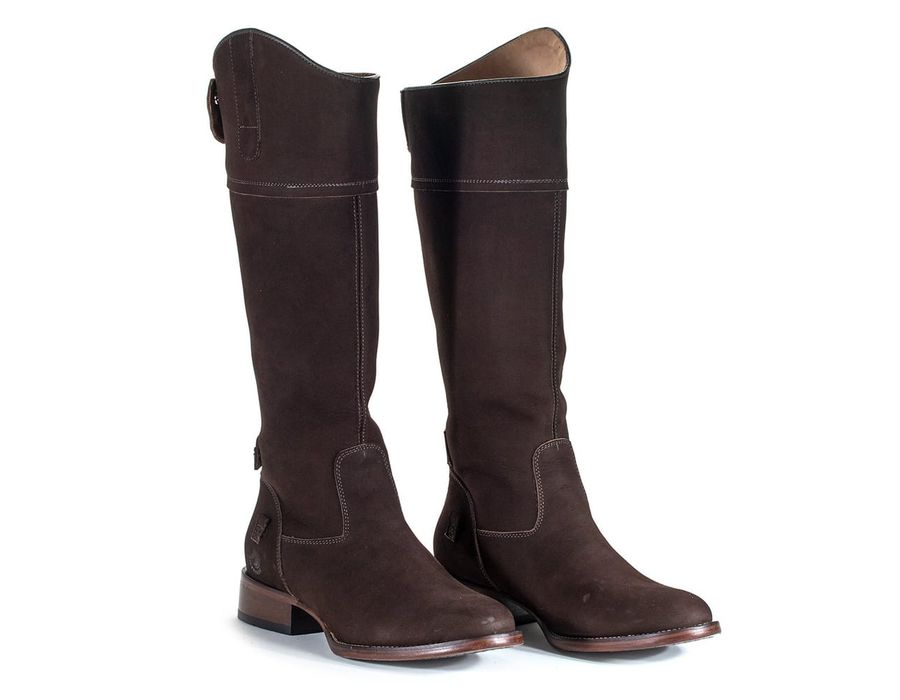 Bota Hípica Masculina Couro Nobuck Café Coleção Pantanal - Silverado ...