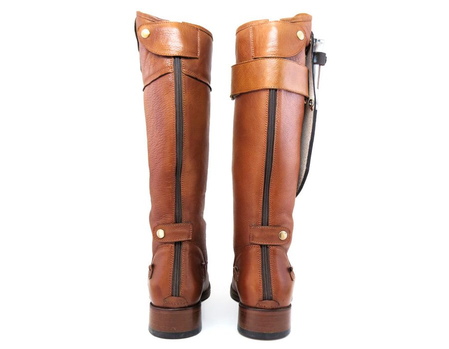 Bota Hípica Masculina Couro Floater Conhaque com Faca Acoplada ...