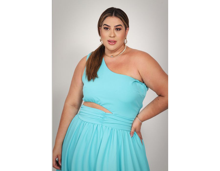 Vestido Bruna Tiffany | TAMTAUM PLUS SIZE FASHION