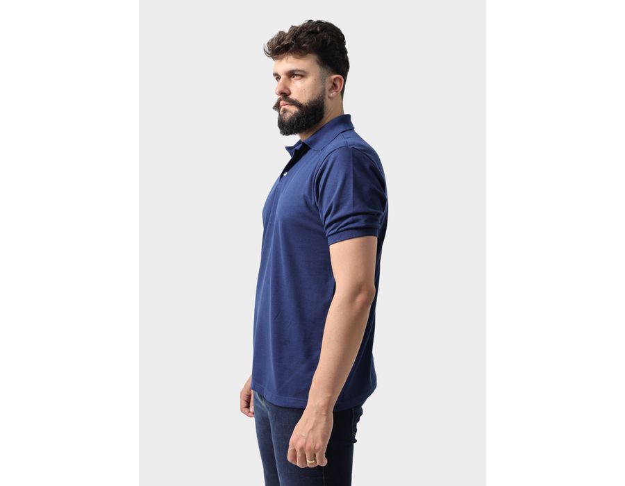 Camisa Polo Masculina Azul Marinho | Techmalhas