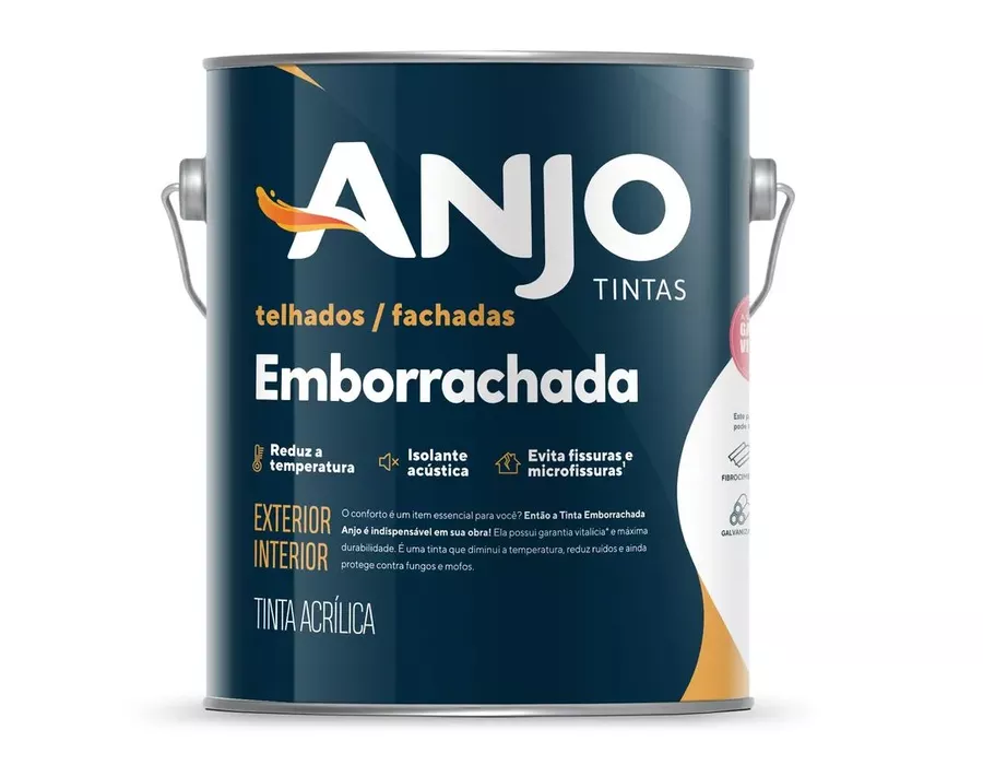 TINTA ACRILICA EMBORRACHADA PREMIUM 3,6L ANJO | TINTAS JD