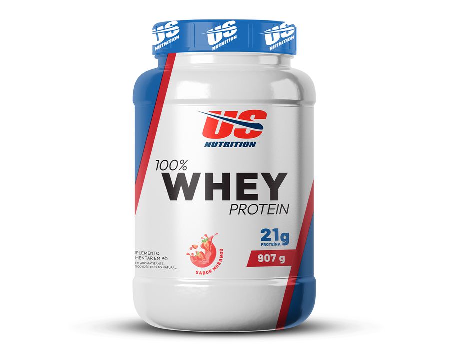 100% WHEY PROTEIN - Morango | US Nutrition