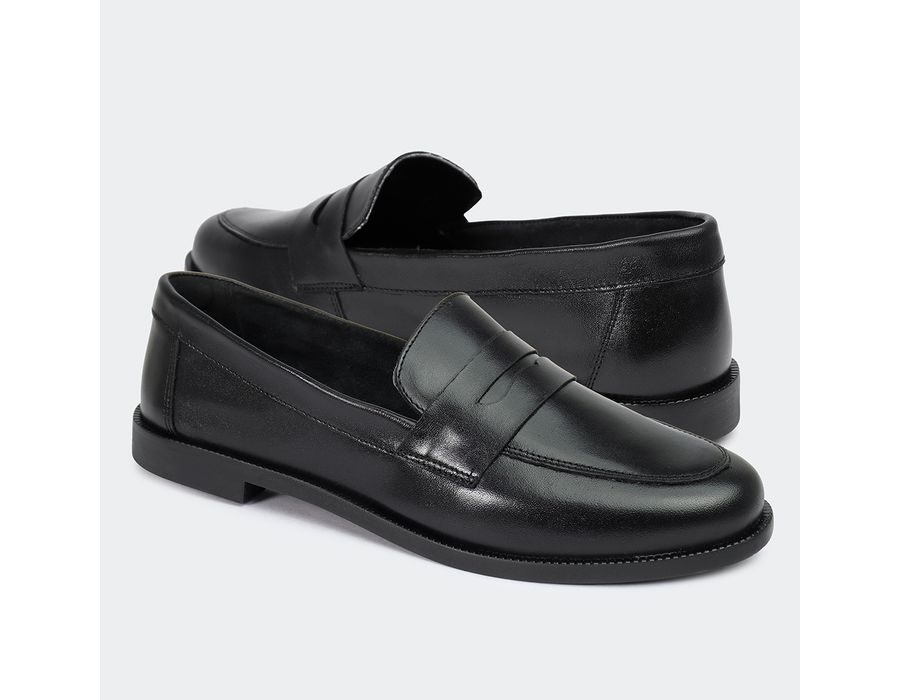 Mocassim Villa Griffe Clean Verônica Preto | Villa Griffe