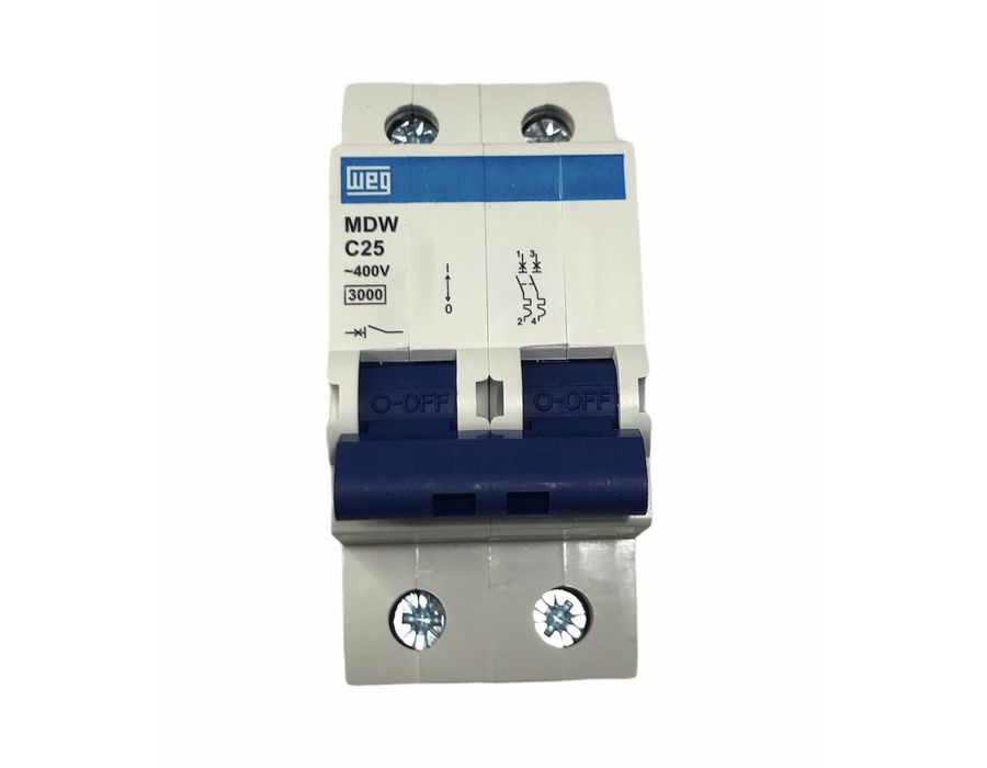 Disjuntor Bipolar Weg 25a Curva C 3ka MDW-C25-2 10076431 | MAQPART