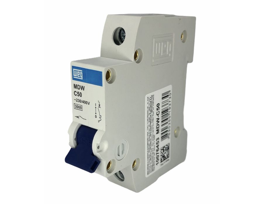Disjuntor Unipolar Weg Din 50a 3ka Curva C MDW-C50 | MAQPART