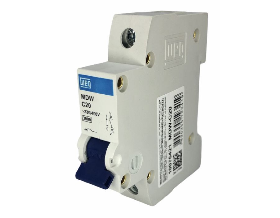 Disjuntor Unipolar 20a Weg Mdw-c20 3ka Curva C | MAQPART
