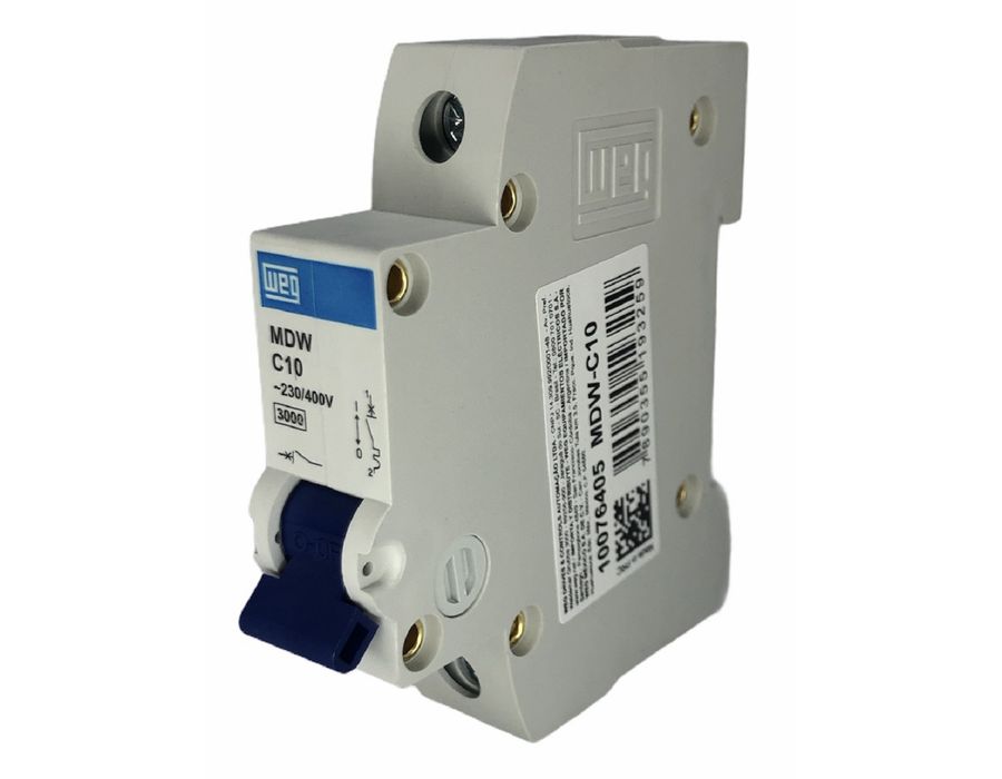 Disjuntor Weg Unipolar 10a Curva C 440vca 3ka Mdw-c10 | MAQPART