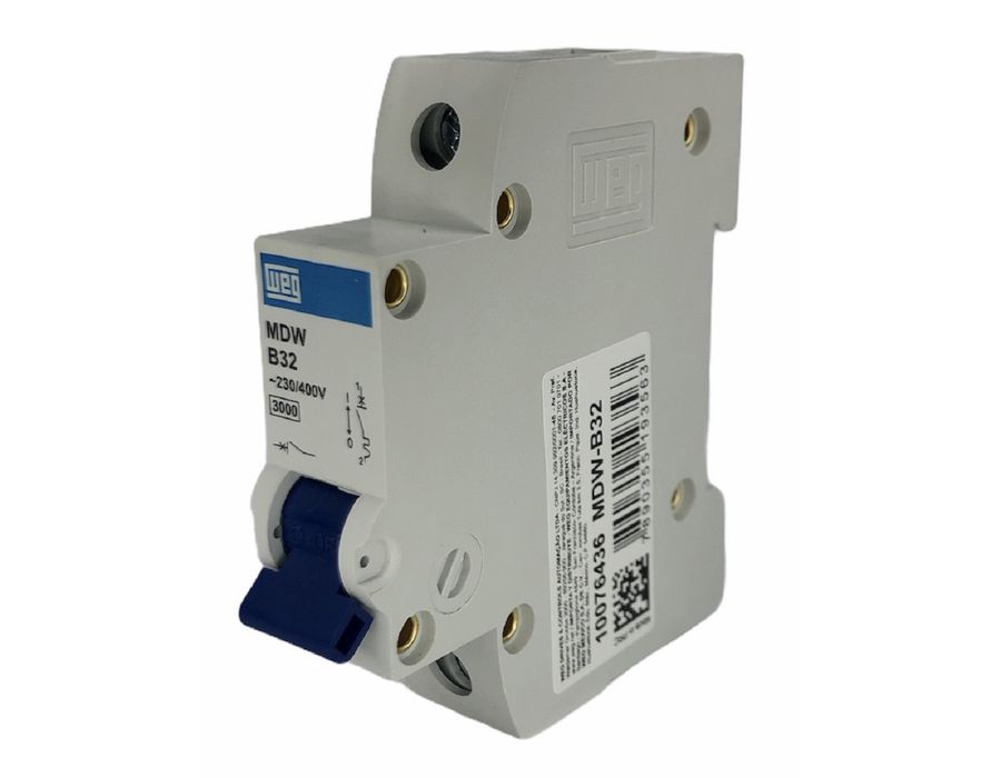 Disjuntor Unipolar Weg Din 32a 3ka Curva B MDW-B32 | MAQPART