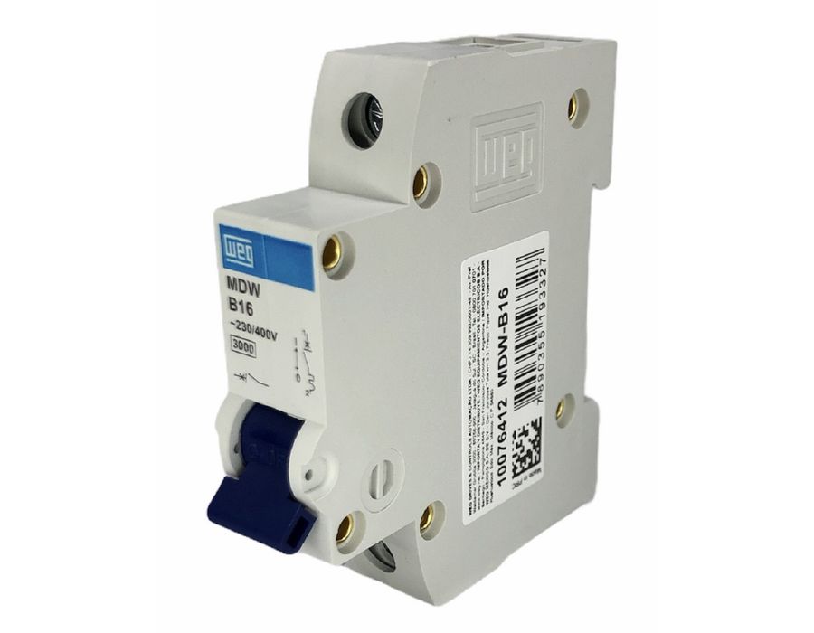 Disjuntor Unipolar Weg Din 16a 3ka Curva B MDW-B16 | MAQPART