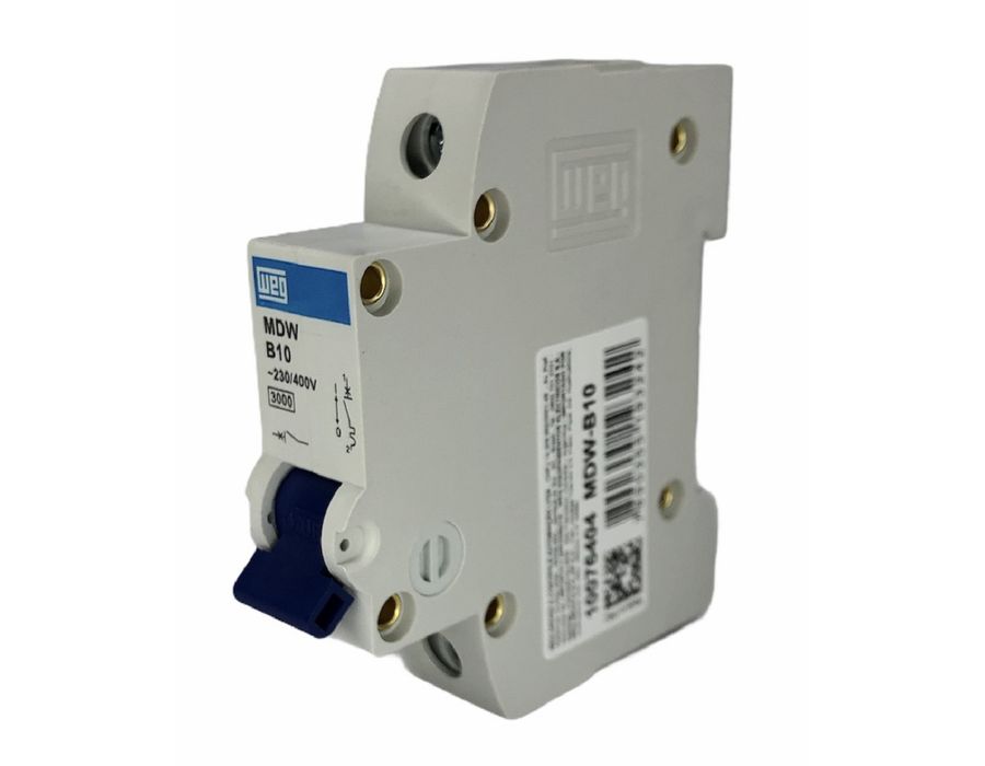 Disjuntor Unipolar Weg Din 10a Curva B 3KA MDW-B10 | MAQPART