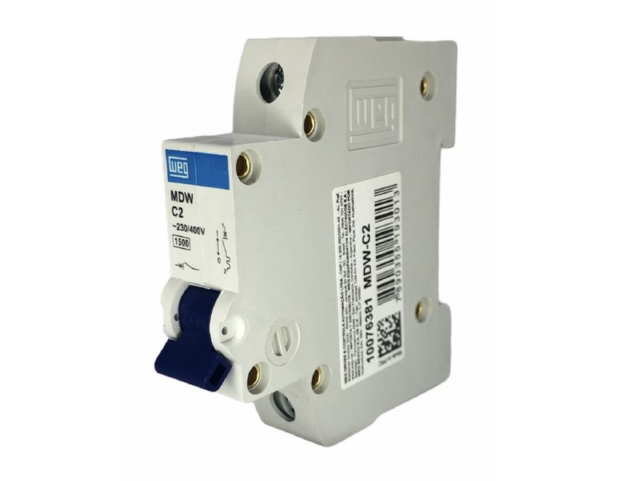 Disjuntor Unipolar Weg Din 2a 3ka Curva C MDW-C2 | MAQPART