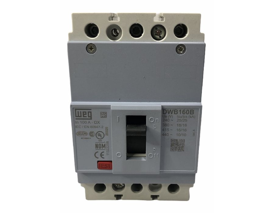 Disjuntor Caixa Moldada 100a Weg Dwb160b100-3dx (25ka 220v) | MAQPART