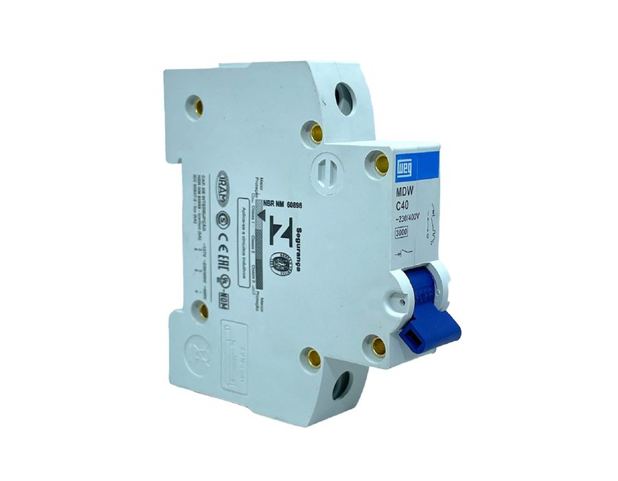 Disjuntor Unipolar Weg Din 40a 3ka Curva C MDW-C40 | MAQPART