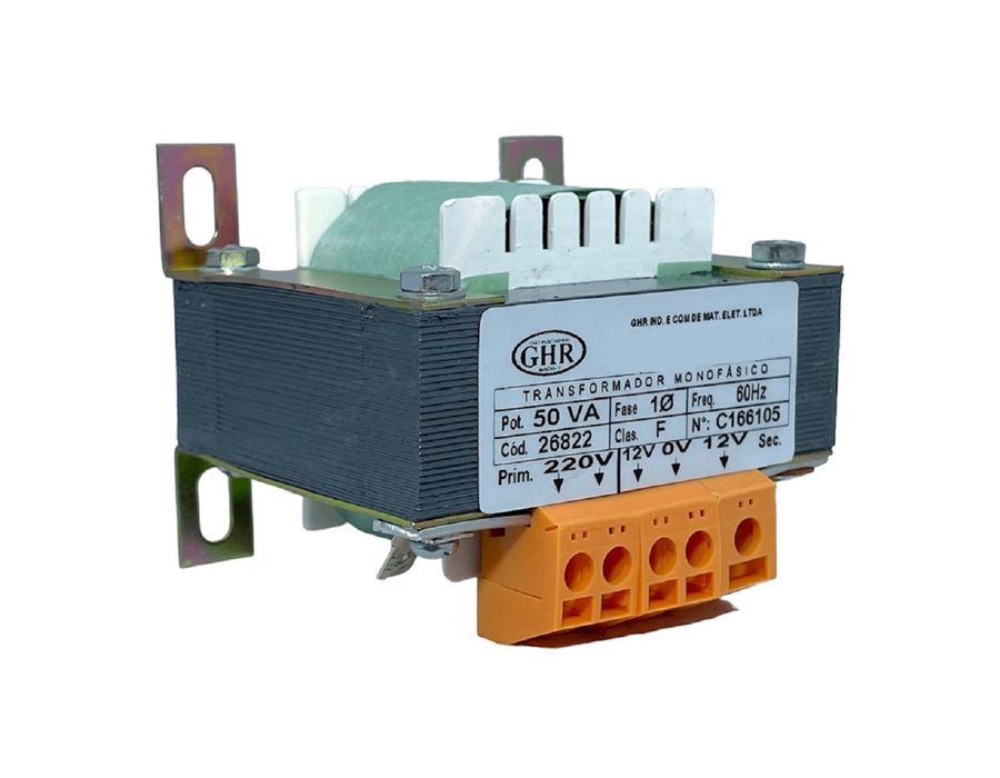 Transformador Monofásico De Comando 220V X 12V+12V 50VA GHR | MAQPART