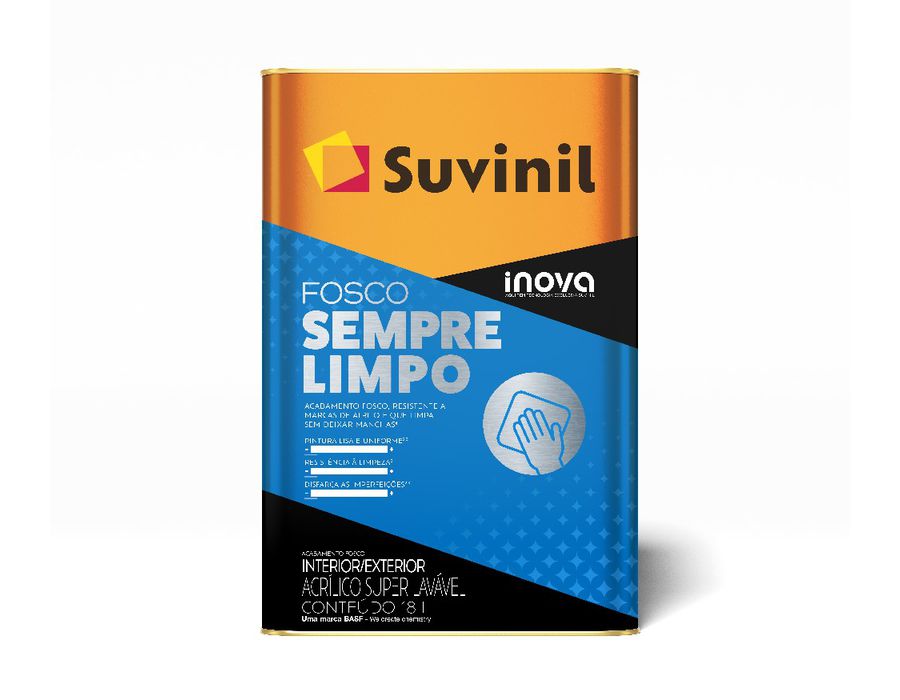 Tinta AcrÍlica 18l Fosco Sempre Limpo Suvinil - Elefante | VIVA COR TINTAS
